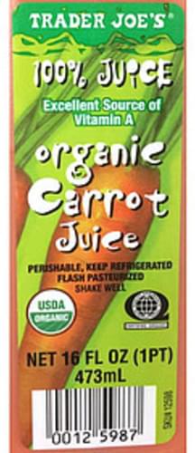 Trader Joe's Organic Carrot Juice - 240 ml, Nutrition Information | Innit