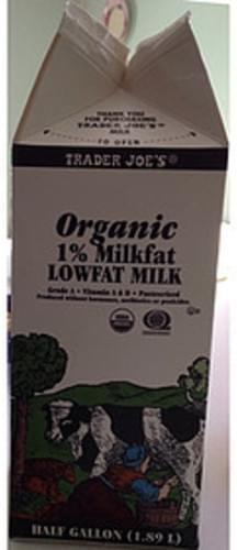 Trader Joe's Organic 1% Lowfat Milk - 240 ml, Nutrition Information | Innit