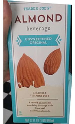 Trader Joe's Unsweetened Almond Beverage - 240 ml, Nutrition Information | Innit
