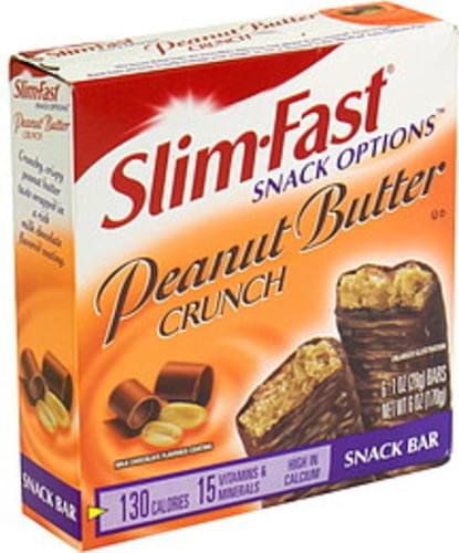 Slim-Fast Peanut Butter Crunch Snack Bar - 6 ea, Nutrition Information ...