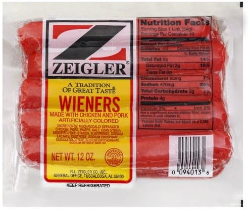 Zeigler Bologna Nutrition Facts