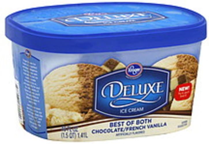 Kroger Best Of Both Chocolate French Vanilla Ice Cream 48 Oz