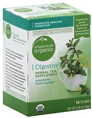 Simple Truth Organic Digestive, Peppermint, Fennel & Ginger, Tea Bags ...
