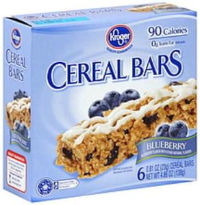 Kroger Blueberry Cereal Bars - 6 ea, Nutrition Information | Innit
