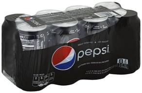 Pepsi Zero Calorie, 8 Pack Cola - 8 ea, Nutrition Information | Innit