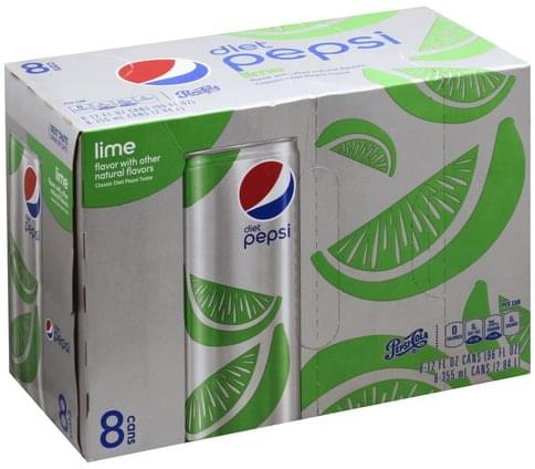 Pepsi Lime, Diet Cola - 8 oz, Nutrition Information | Innit