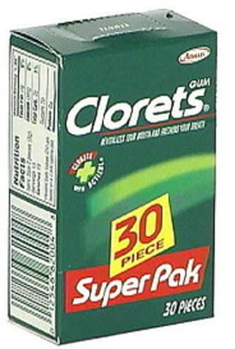 Clorets Gum - 30 ea, Nutrition Information | Innit