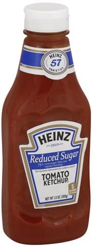 Heinz Tomato, Reduced Sugar Ketchup - 13 oz, Nutrition Information | Innit
