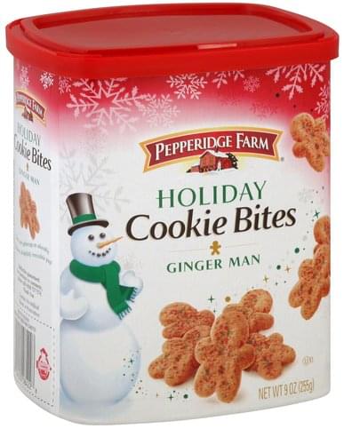 Pepperidge Farm Holiday, Ginger Man Cookie Bites - 9 oz, Nutrition ...