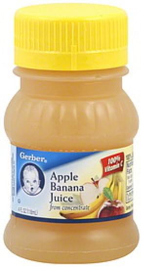Gerber Apple Banana Juice - 4 oz, Nutrition Information | Innit
