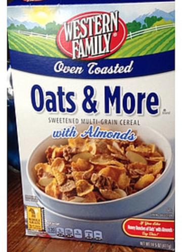 Western Family Oats & More Cereal with Almonds - 32 g, Nutrition ...