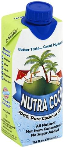 Nutra Coco Coconut Water - 11.1 oz, Nutrition Information | Innit
