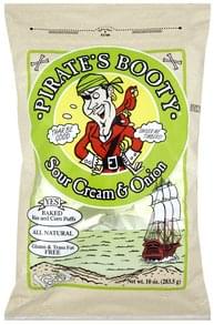 Pirates Booty Sour Cream & Onion Rice and Corn Puffs - 10 oz, Nutrition ...