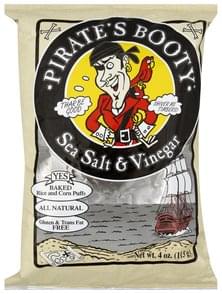 Pirates Booty Sea Salt & Vinegar Rice and Corn Puffs - 4 oz, Nutrition ...