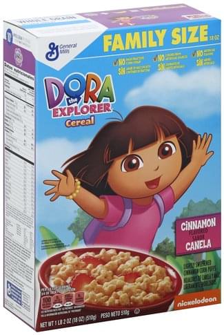 General Mills Dora the Explorer, Cinnamon Flavored, Family Size Cereal ...