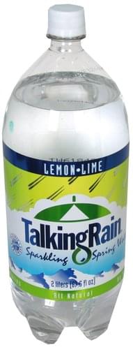 Talking Rain Lemon-Lime Sparkling Spring Water - 67.6 oz, Nutrition ...