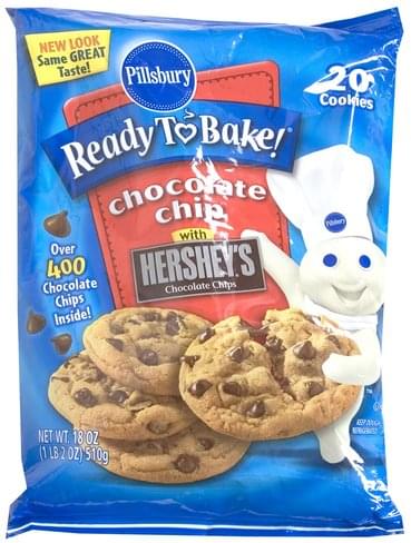 Pillsbury Chocolate Chip Cookies, with Hershey's Chocolate Chips ...