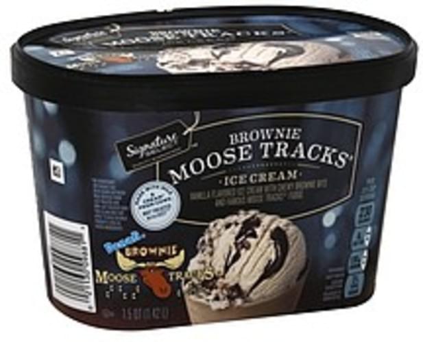 Signature Select Brownie Moose Tracks Ice Cream 1 5 Qt Nutrition