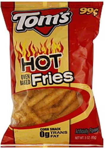 Toms Hot Fries Oven-Baked Fries - 3 oz, Nutrition Information | Innit
