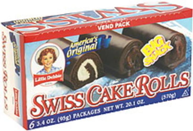 Little Debbie Vend Pack Swiss Cake Rolls - 6 ea, Nutrition Information ...