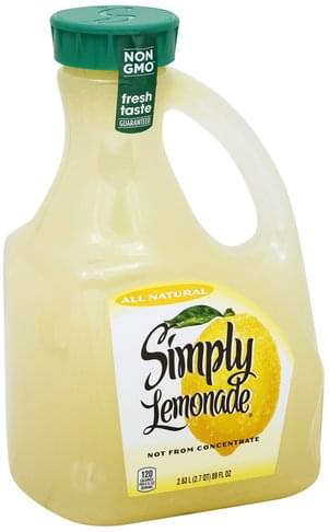 Simply Lemonade Lemonade - 89 oz, Nutrition Information | Innit