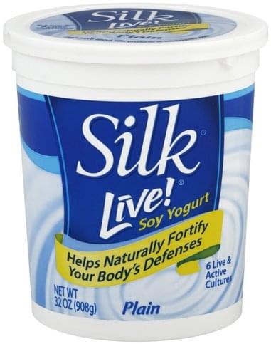 Silk Plain Soy Yogurt - 32 oz, Nutrition Information | Innit