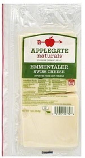 Applegate Swiss, Emmentaler Cheese - 1 lb, Nutrition Information | Innit