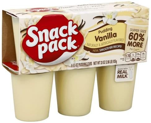 Snack Pack Vanilla Pudding Nutrition Information | Besto Blog