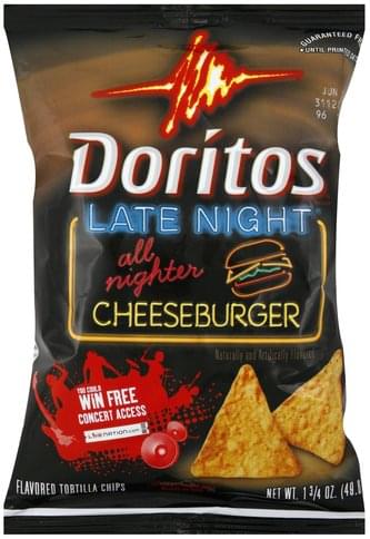 Doritos Late Night All Nighter Cheeseburger Tortilla Chips - 1.75 oz ...
