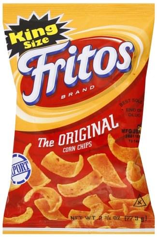 fritos The Original, King Size Corn Chips - 2.75 oz, Nutrition ...