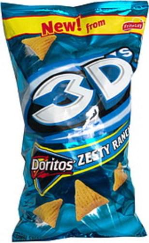 Doritos Zesty Ranch Flavored Corn Snacks - 7 oz, Nutrition Information ...