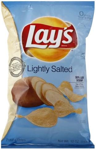 Lays Lightly Salted Potato Chips - 10 oz, Nutrition Information | Innit