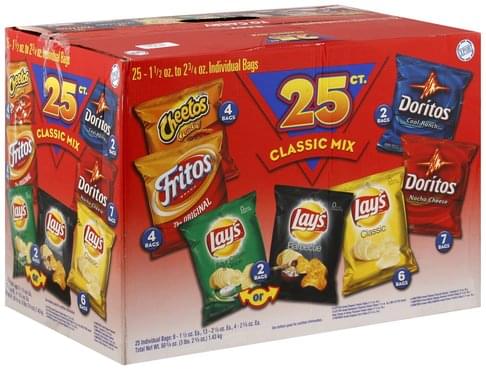 Frito Lay Classic Mix - 25 ea, Nutrition Information | Innit