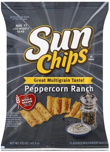 Sun Chips Peppercorn Ranch Flavored Multigrain Snacks - 1.5 oz ...