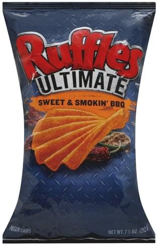 Ruffles Ultimate, Sweet & Smokin' BBQ Flavored Potato Chips - 7.5 oz ...