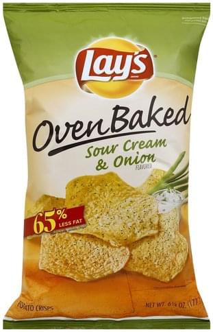 Lays Sour Cream & Onion Flavored Potato Crisps - 6.25 oz, Nutrition ...