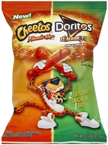 Frito Lay Cheetos/Doritos, Flamin' Hot/Chile Limon Cheese Flavored ...