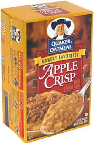 Quaker Apple Crisp Instant Oatmeal - 10 ea, Nutrition Information | Innit