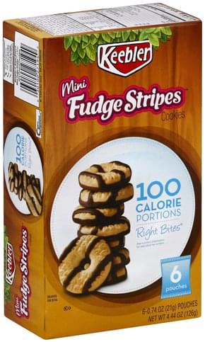 Keebler Mini Fudge Stripes Cookies - 6 ea, Nutrition Information | Innit