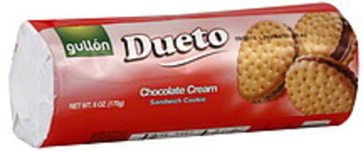 Gullon Dueto Chocolate Cream Sandwich 6 Oz Cookies 24 Pkg Nutrition