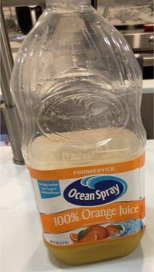 Ocean Spray Orange Juice Bottle
