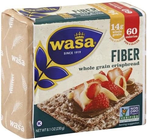 Wasa Whole Grain, Fiber Crispbread - 8.1 oz, Nutrition Information | Innit