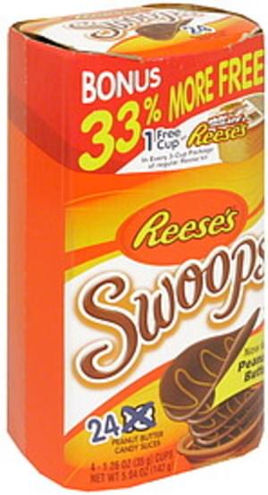 Swoops Reese's Peanut Butter Candy Slices - 4 ea, Nutrition Information ...