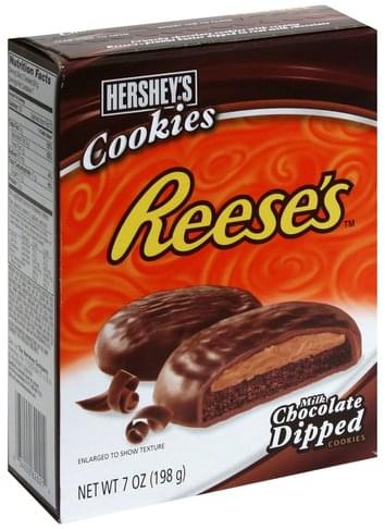 Reeses Reese's Milk Chocolate Dipped Cookies - 7 oz, Nutrition ...
