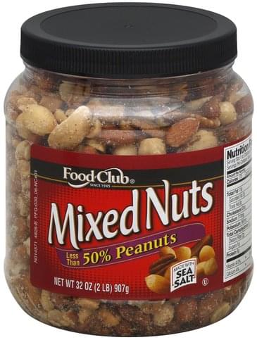Food Club Mixed Nuts - 32 oz, Nutrition Information | Innit