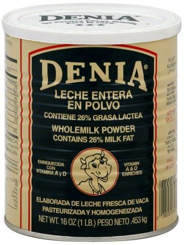 Denia Wholemilk Powder - 16 oz, Nutrition Information | Innit