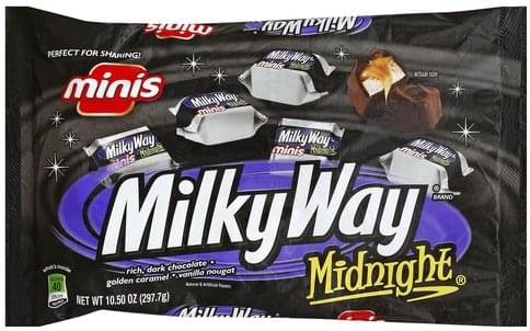Milky Way Midnight, Minis Candy Bars - 10.5 oz, Nutrition Information ...