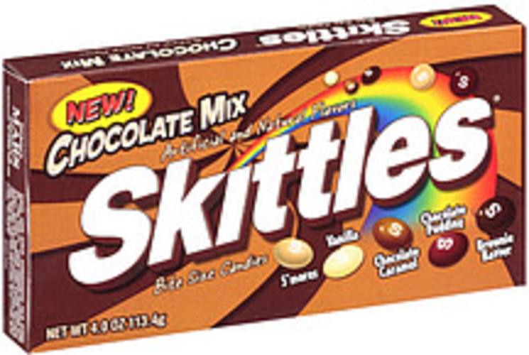 Skittles Chocolate Mix Bite Size Candies - 4 oz, Nutrition Information ...