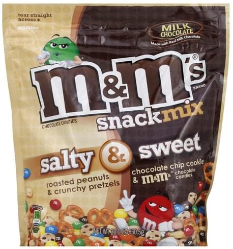 M & M Salty & Sweet, Milk Chocolate Snack Mix - 30 oz, Nutrition ...