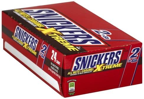 Snickers Xtreme Candy Bars - 24 ea, Nutrition Information | Innit